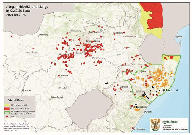 BKS: Skaf KZN se siektebestuursgebied nóú af, sê boere | Landbou