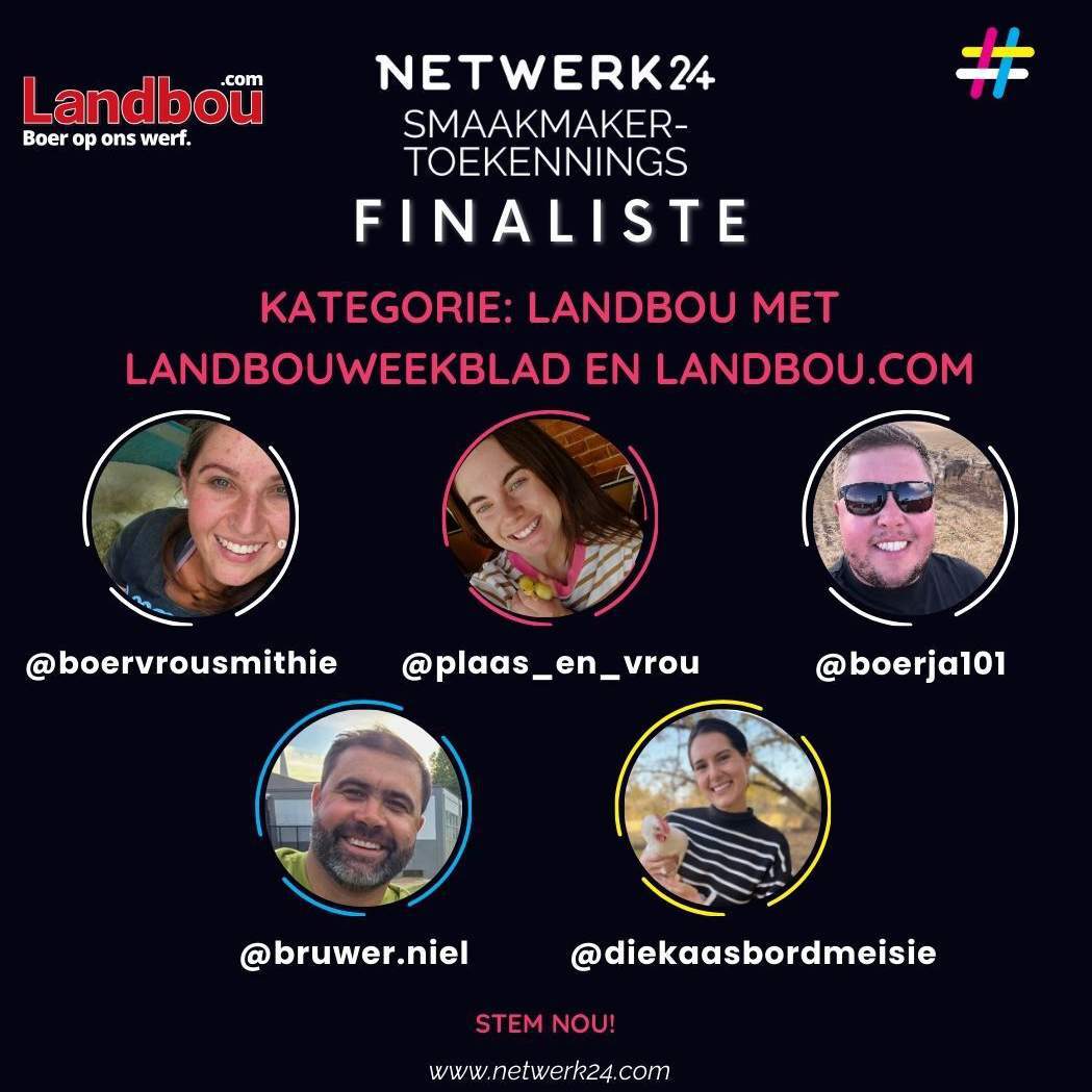 Wie is jou gunsteling-smaakmaker in die landbou? STEM HIER | Landbou